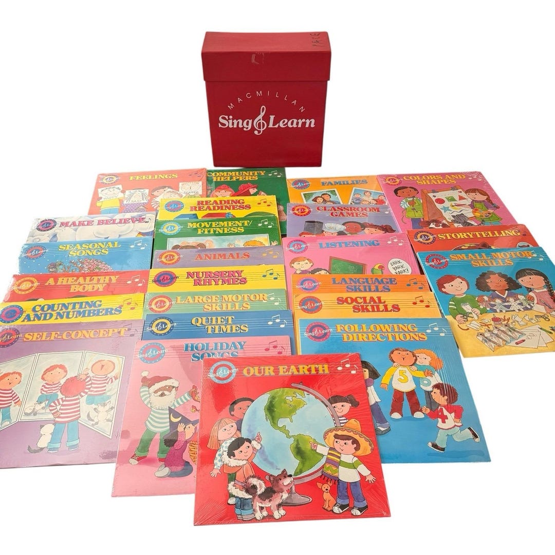 Vintage 1987 Macmillan Sing and Learn 24 Records With Original Box - Etsy