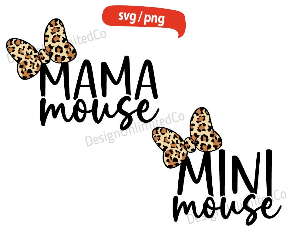 Mama Mouse & Mini Mouse Svg Animal Kingdom Safari Png Mouse - Etsy