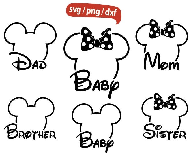 Mouse Svg Mouse Head Birthday Family Svg Dad Svg Baby Svg - Etsy UK