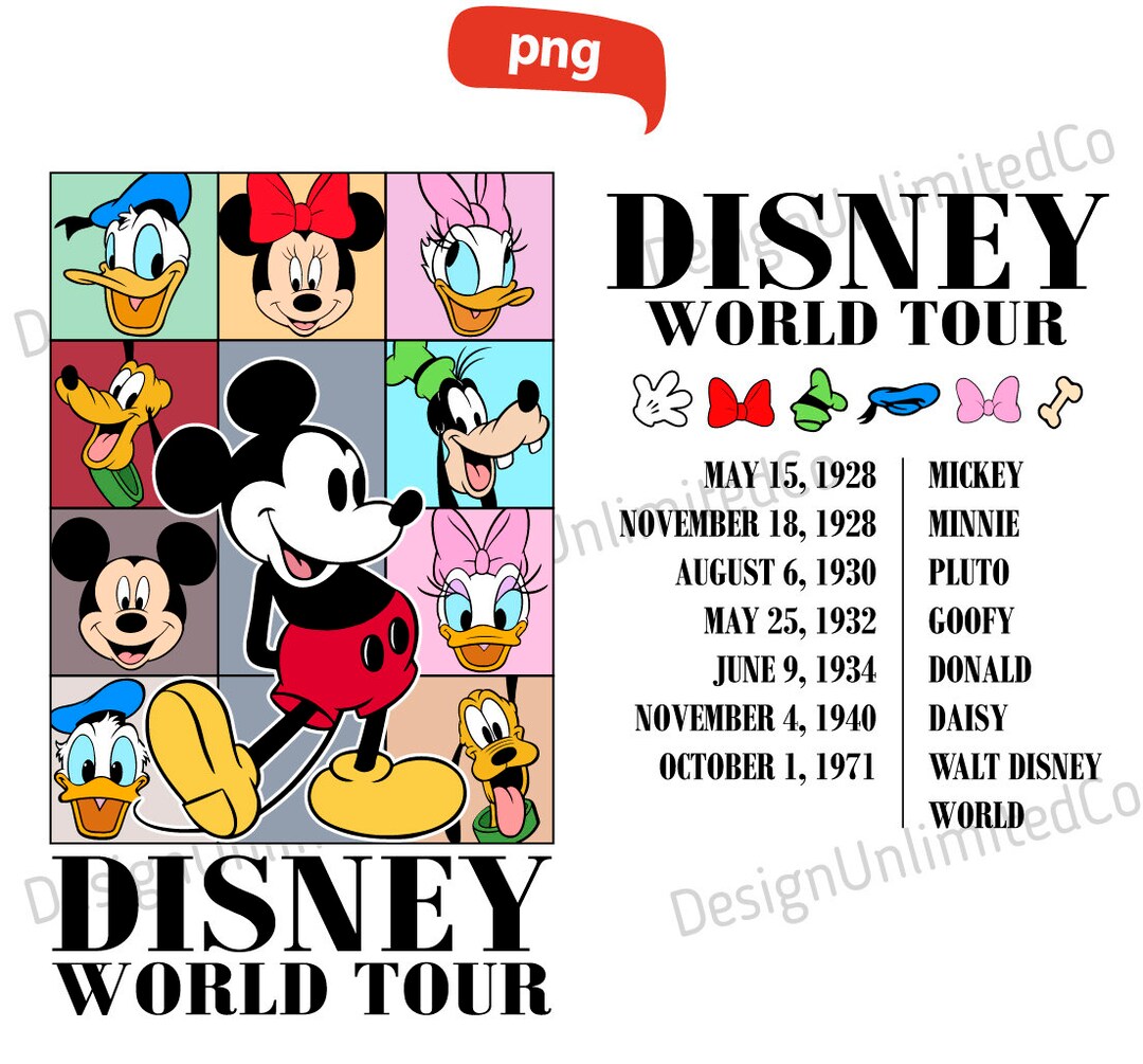 Retro Mouse World Tour Png, the Mickey World Tour Png, Mickey and ...