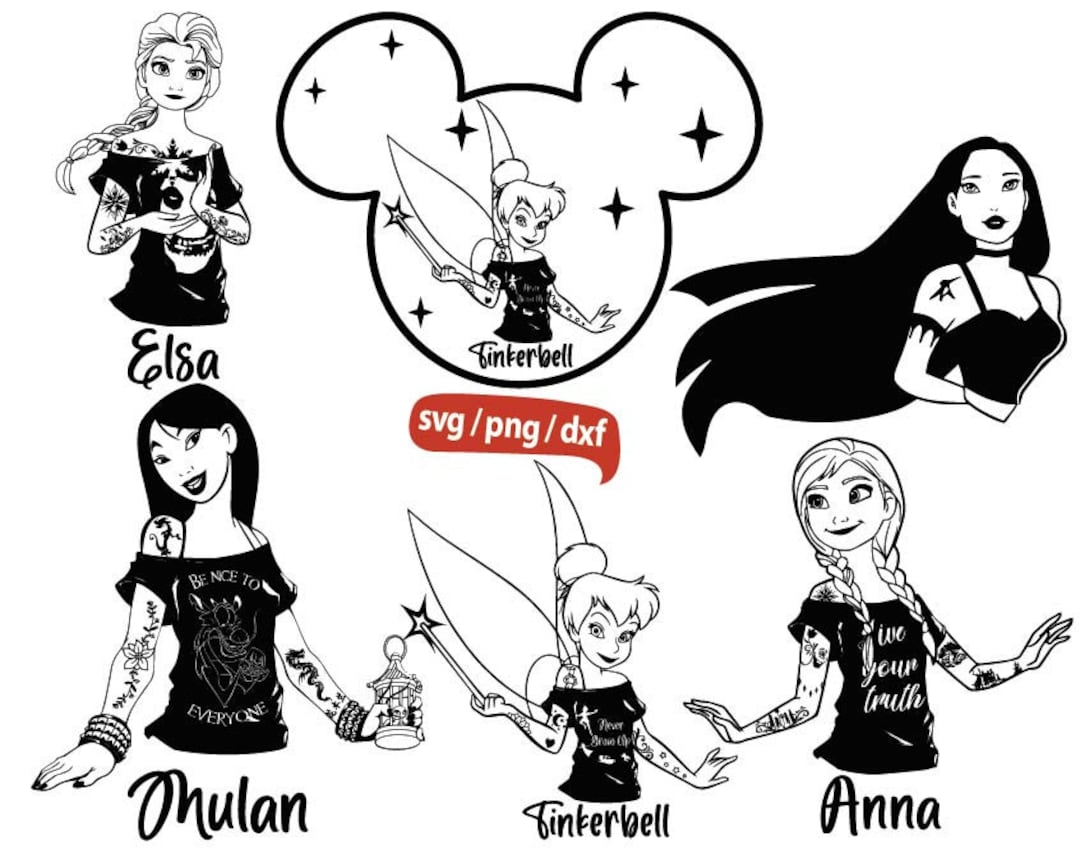 Princess Punk Bundle Svg, Girl Punk Svg, Goth Princess Svg, Goth Svg ...