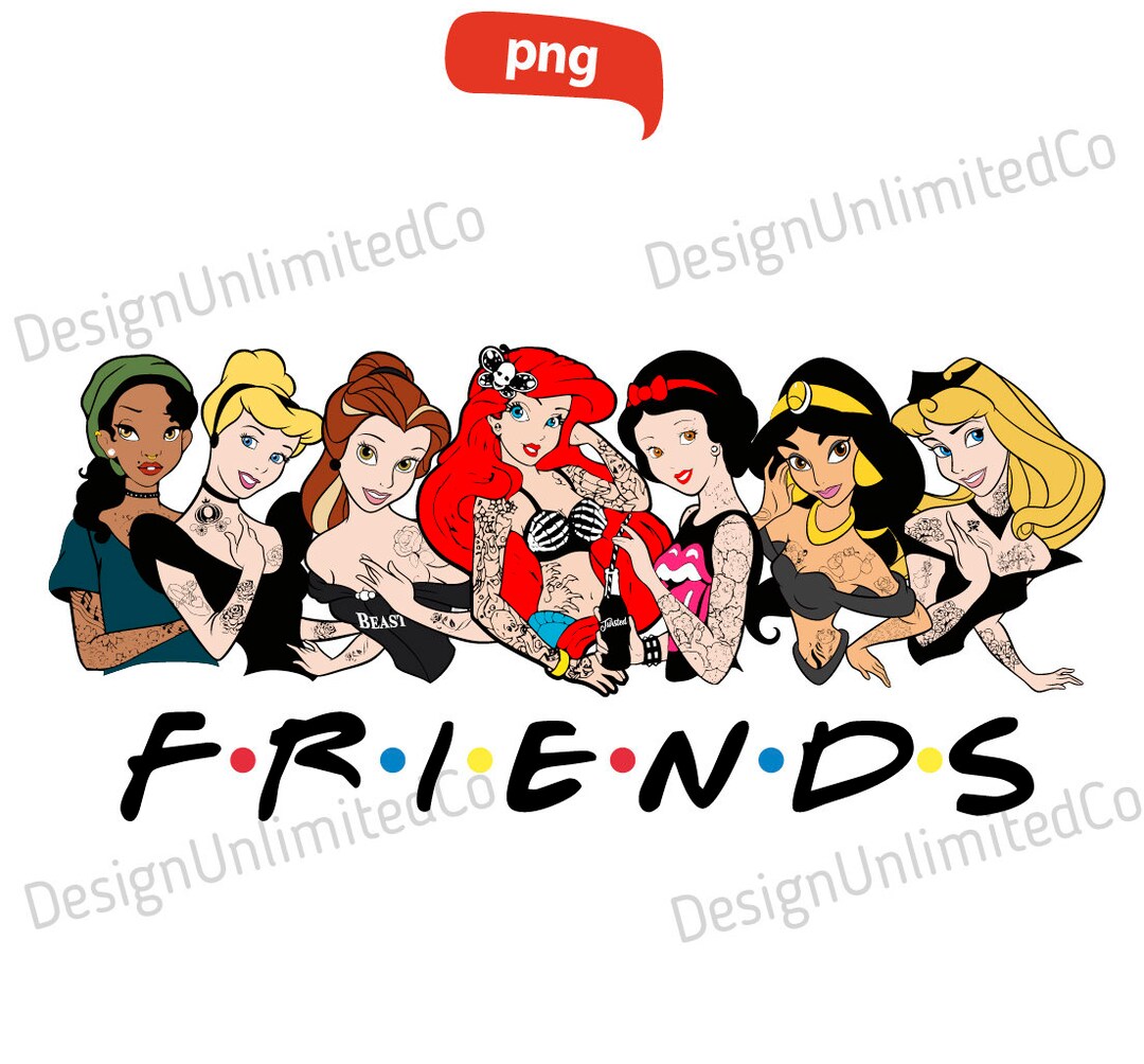 Princess Friends Png, Best Friends Princess Png, Besties Png ...