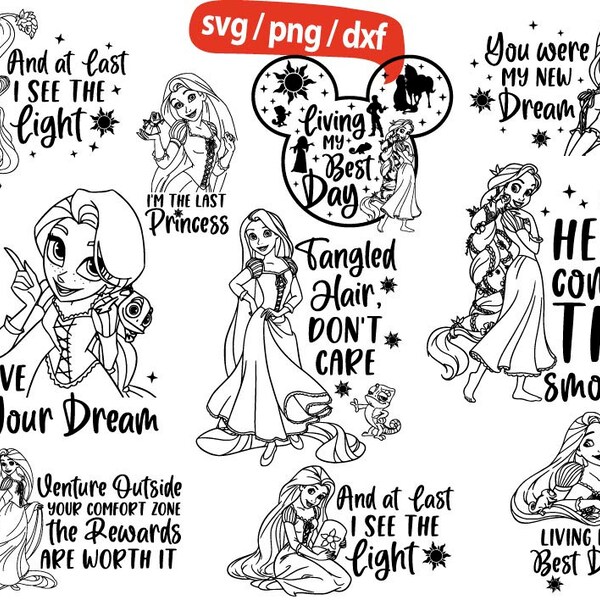 Rapunzel Svg - Etsy