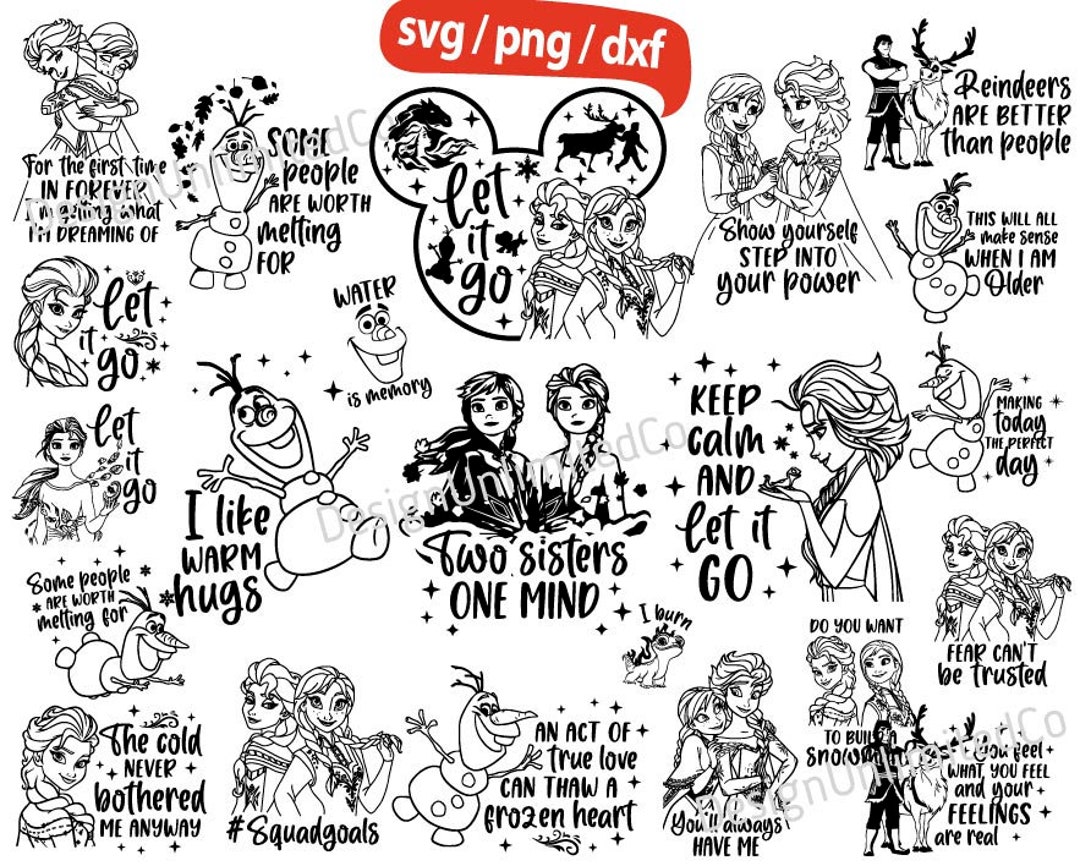 Frozen Quotes Svg, Frozen Outline, Frozen Svg, Frozen Silhouette, Elsa ...
