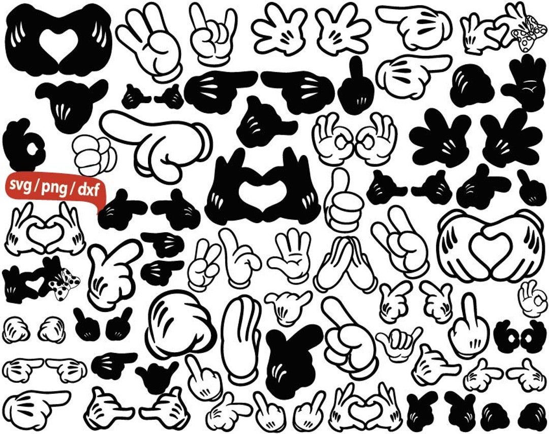Mouse Hands Svg, Hands Svg, Cartoon Hands Svg, Kids Birthday Svg ...