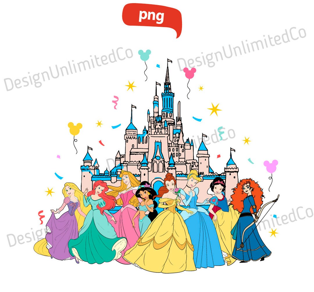 Princess Castle Png, Princess Png Bundle, Mouse Princess Png ...