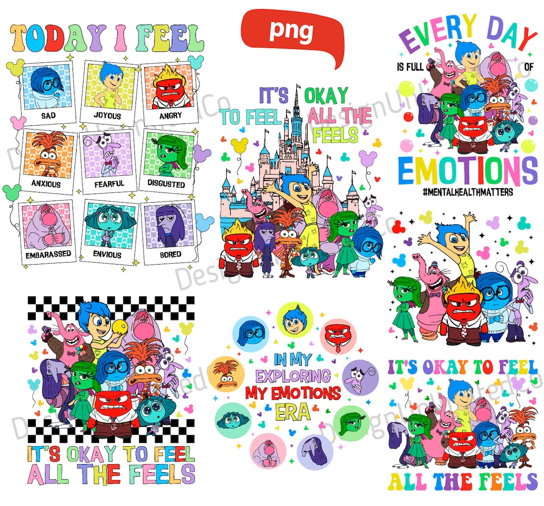 Bundle Today I Feel Png Every Day is Full of Emotions Png, It's Okay to ...
