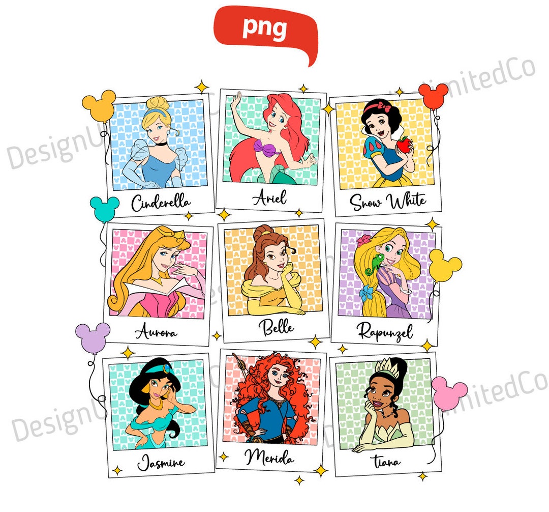 Princesses Png, Vintage Princess Png, Princess Trip Png, Retro Princess ...