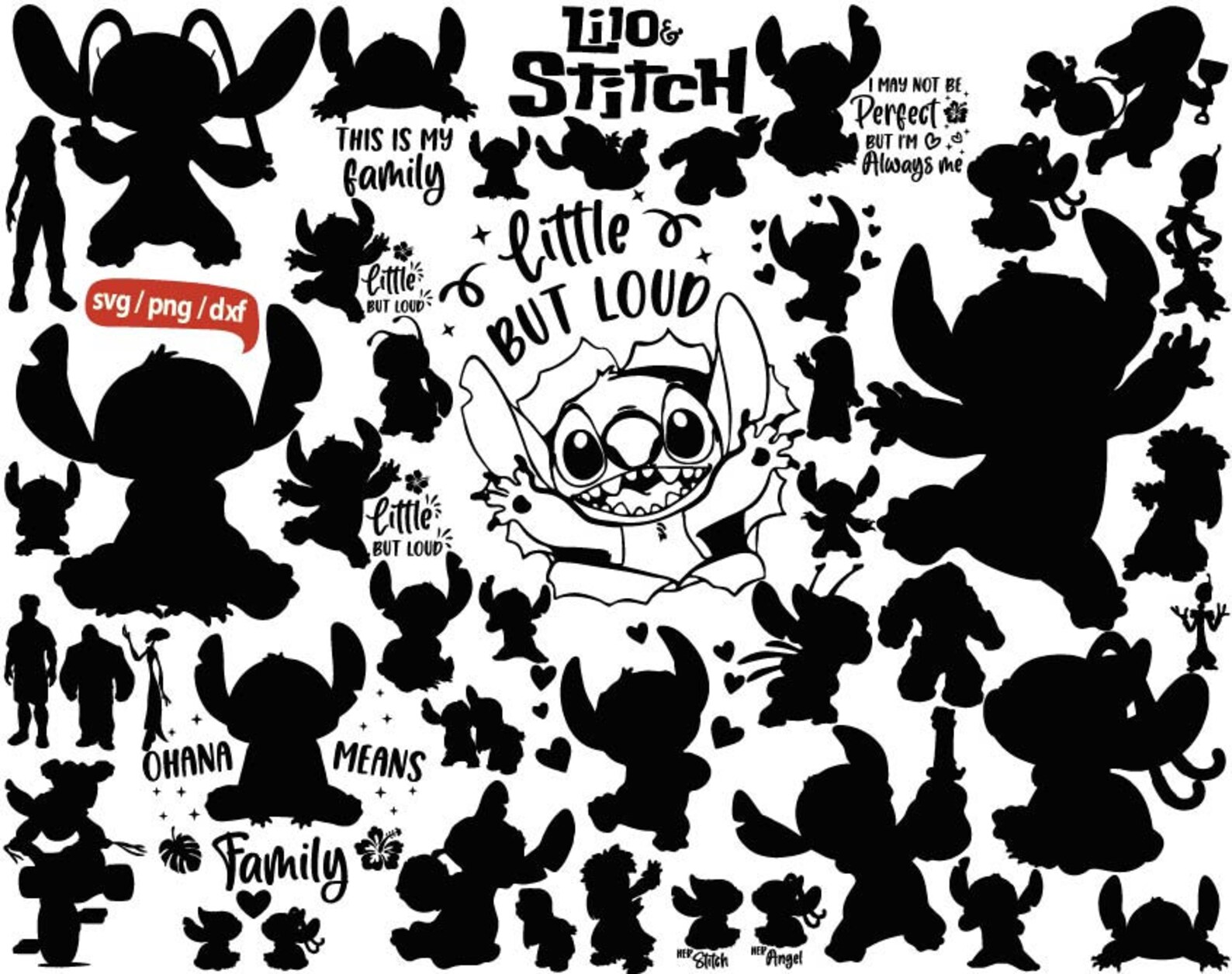 Stitch Svg Lilo and Stitch Svg Stitch Svg Bundle Svg Ohana - Etsy