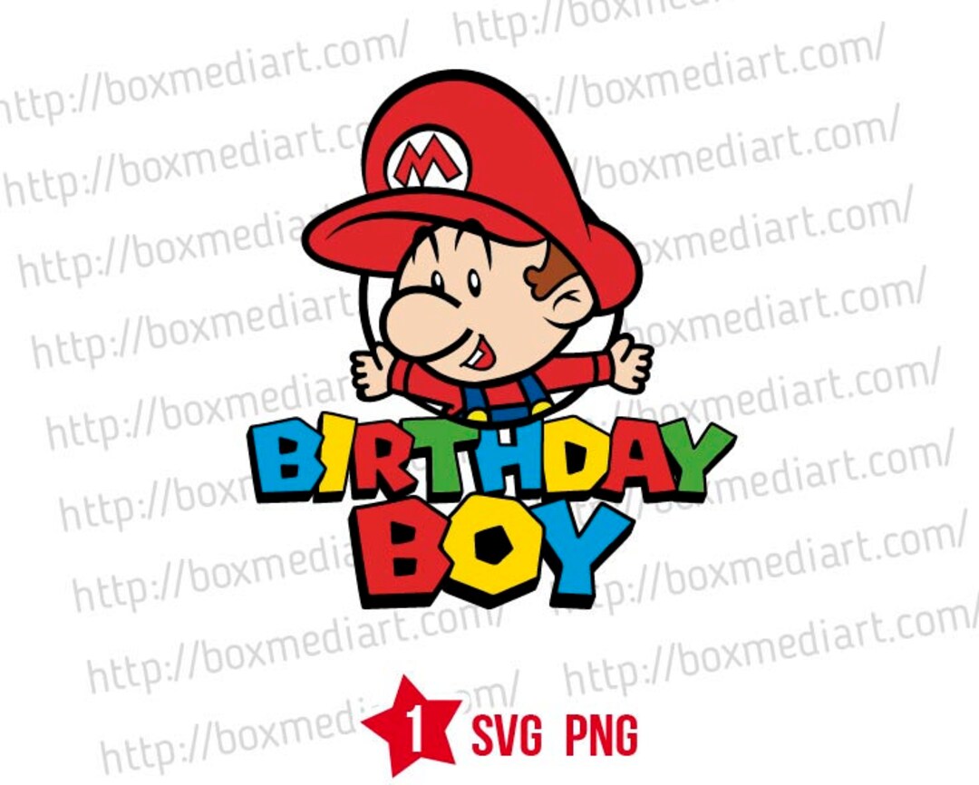 Baby Mario Birthday Svg, Baby Mario Birthday Svg, Baby Mario Png, Super ...