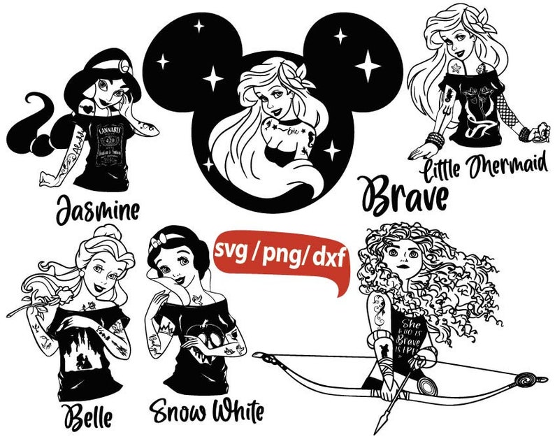 Punk Princess Svg, Goth Princess Svg, Halloween Princess Svg, Rocker ...