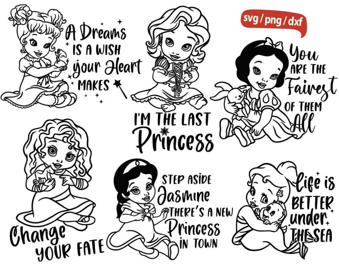 Baby Princess Svg, Princess Quotes Svg, Bundle Princess Svg, Princess ...