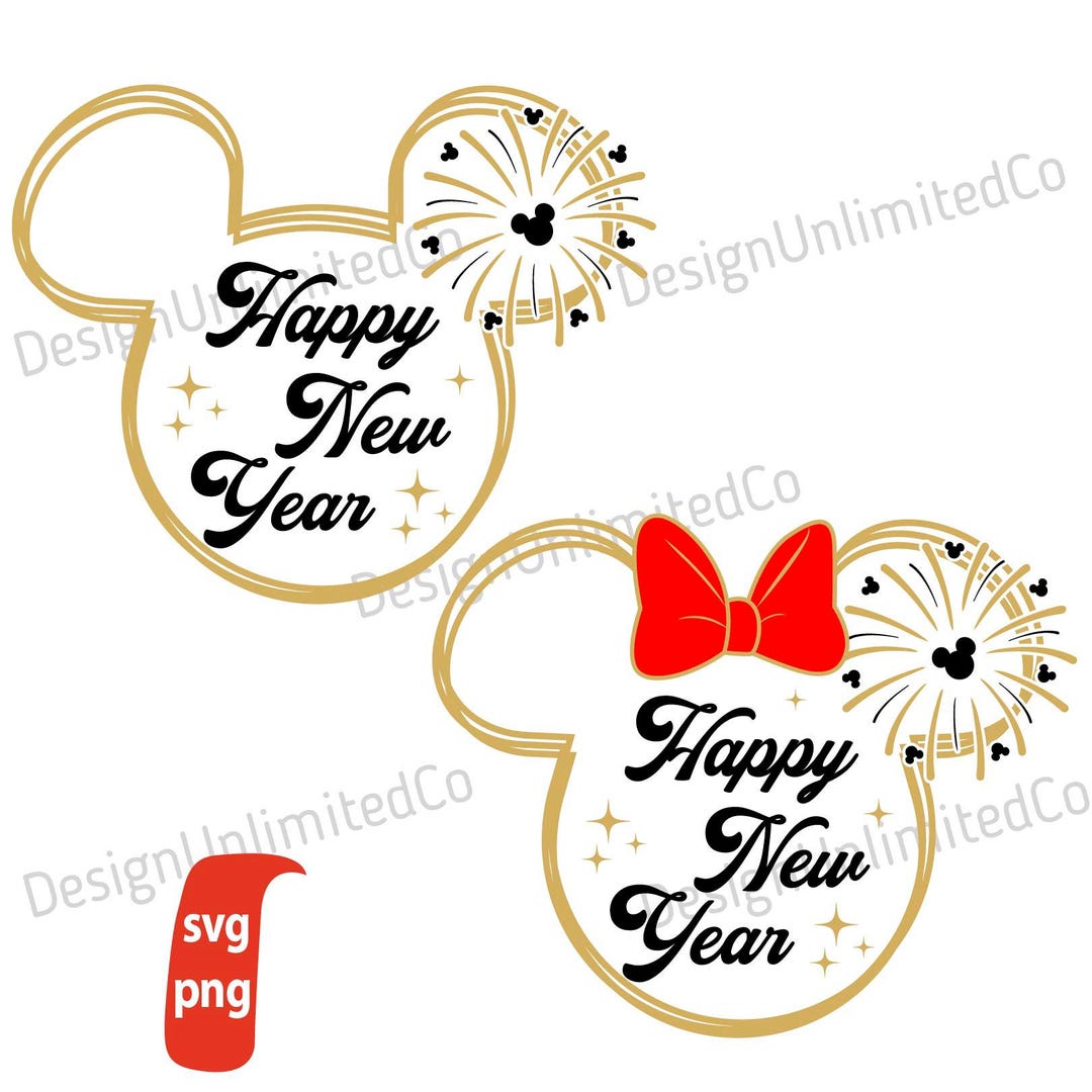 Mouse Happy New Year 2025 Svg Png, Hello 2025 Png, Magical Kingdom Png ...