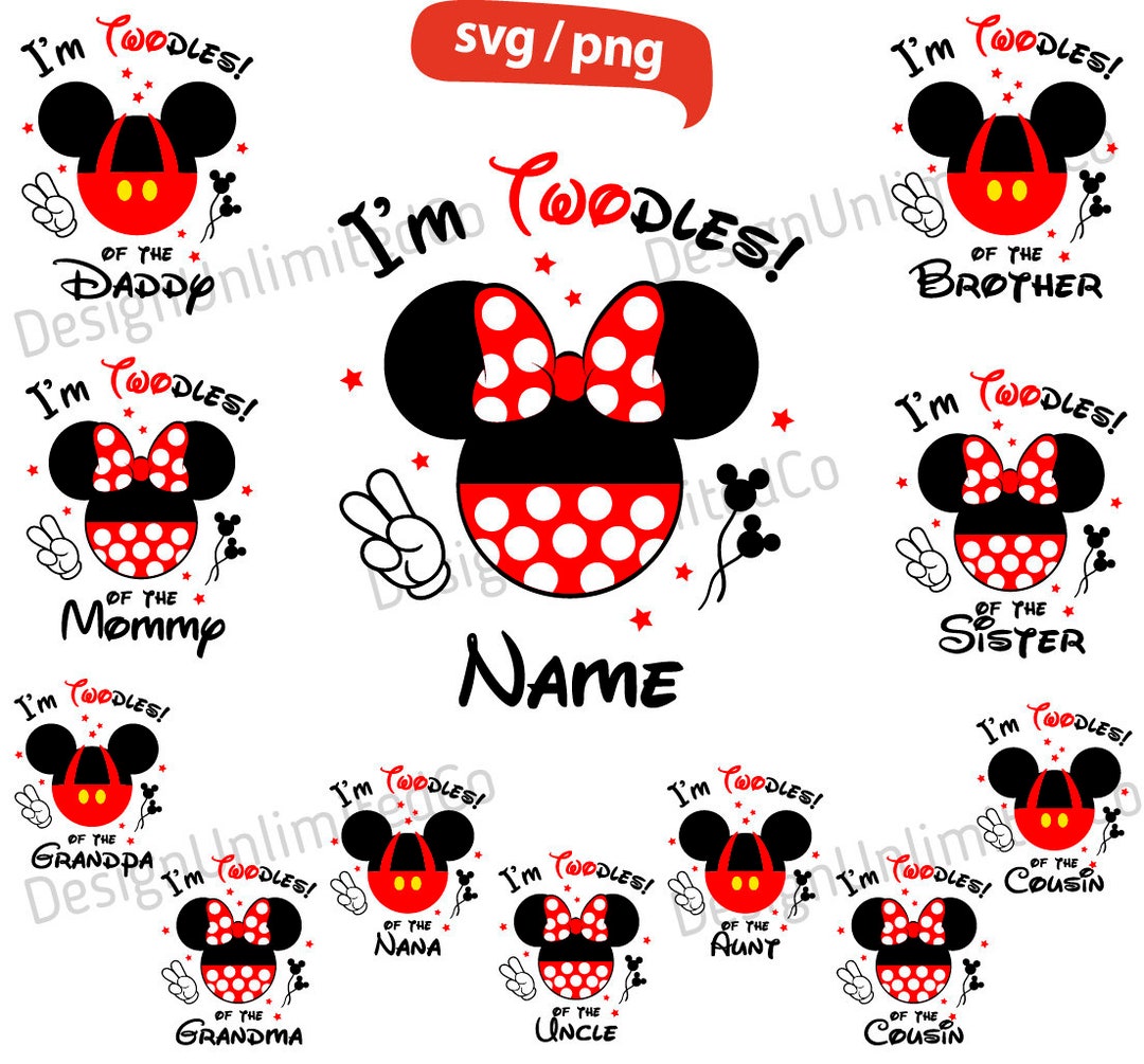 Mouse I'm Twodles Personalized Svg, I’m Twodles Mouse Svg, 2nd Birthday ...
