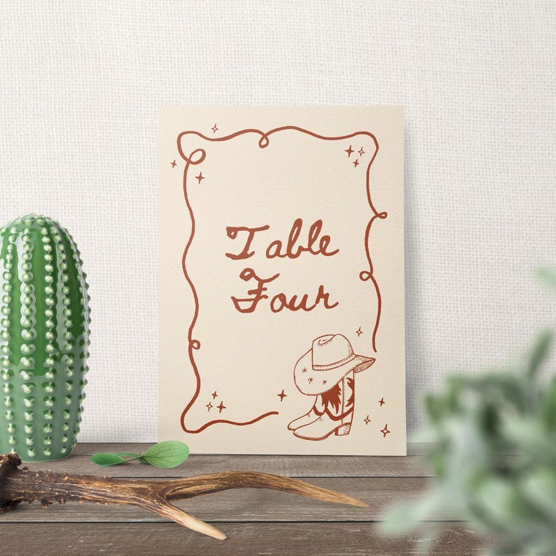 Western Table Number - Etsy