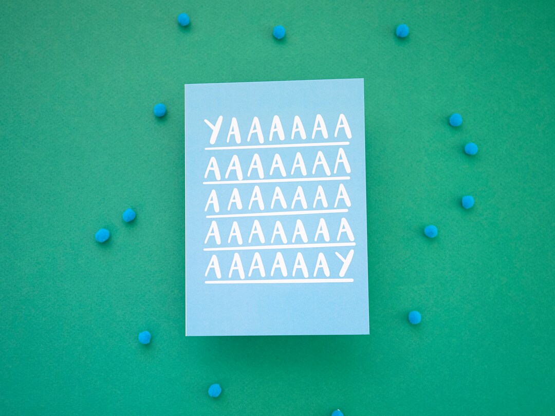 YAAAY Card Greeting Card Birthday Card Engagement Card Celebration Card ...