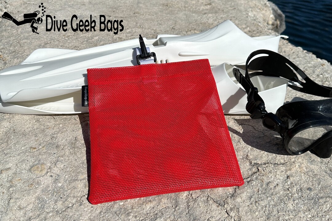 Medium Clip-on Dive Mesh Velcro Pouch - Etsy