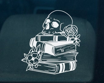 Skull and Books - Etsy