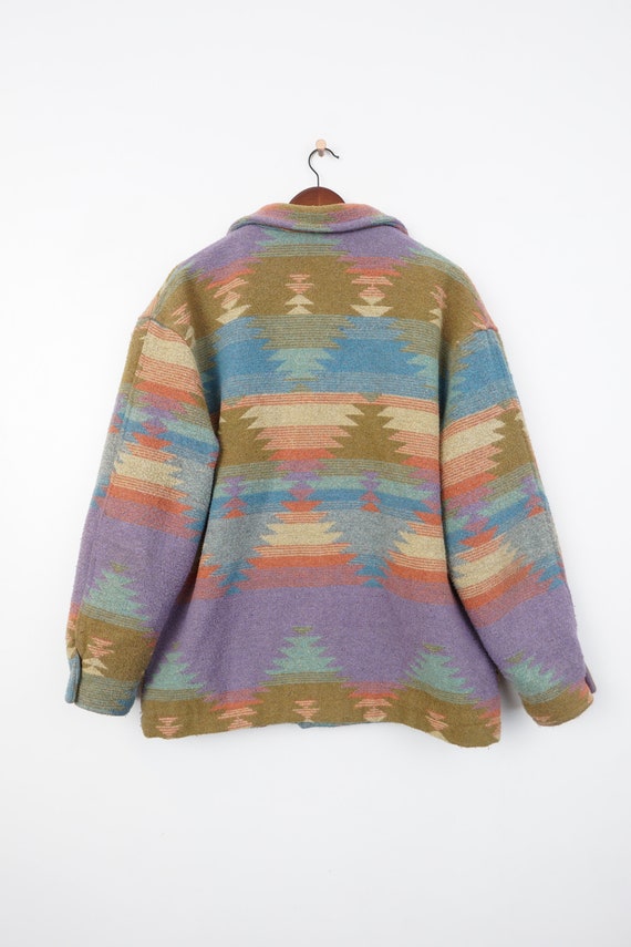 Rare Wool Vintage Navajo Aztec Jacket Size M - Gem