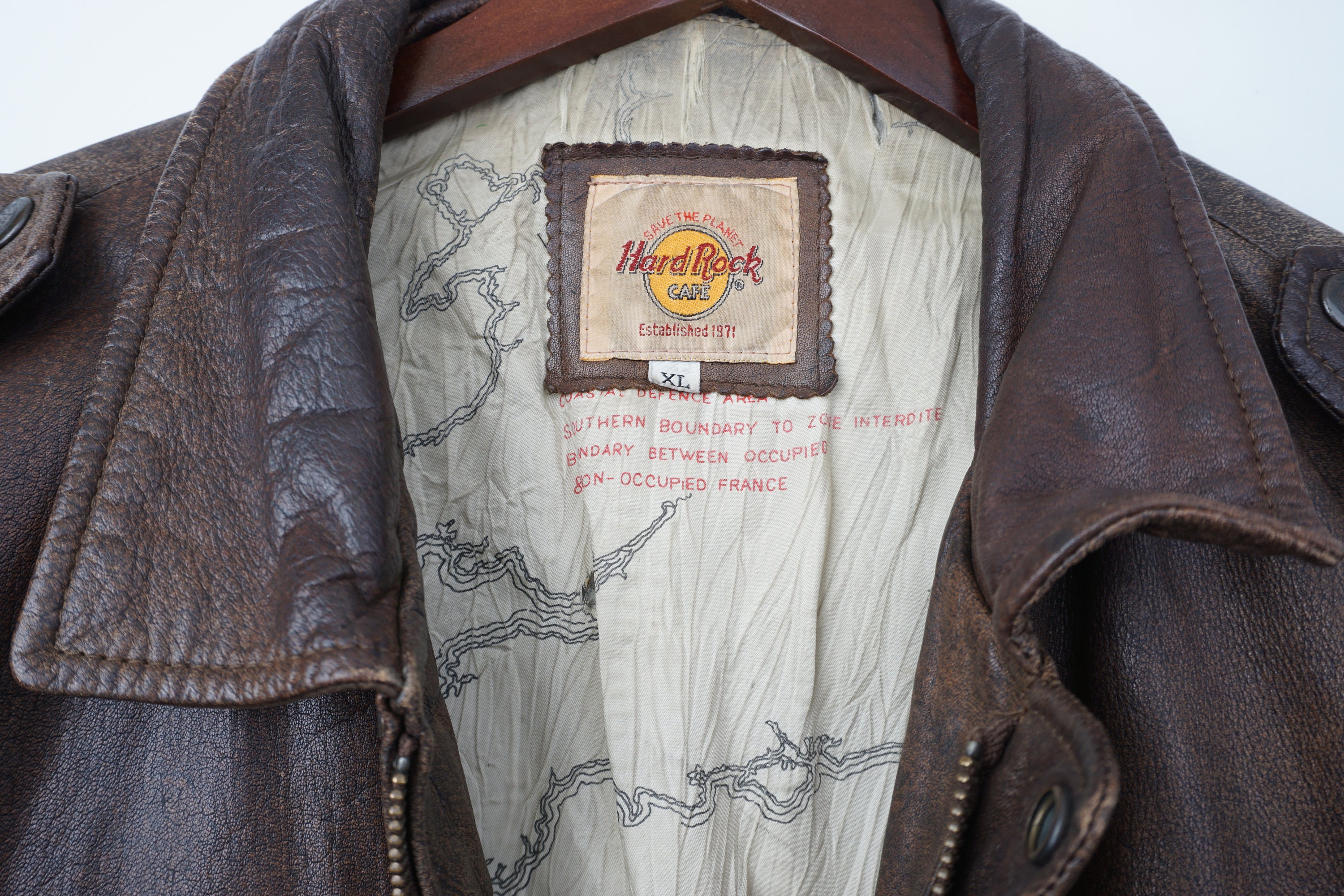 Rare Vintage Hard Rock Cafe New York Leather Bomber Jacket Rare Vintage Hard Rock Cafe New York Leather Bomber Jacket