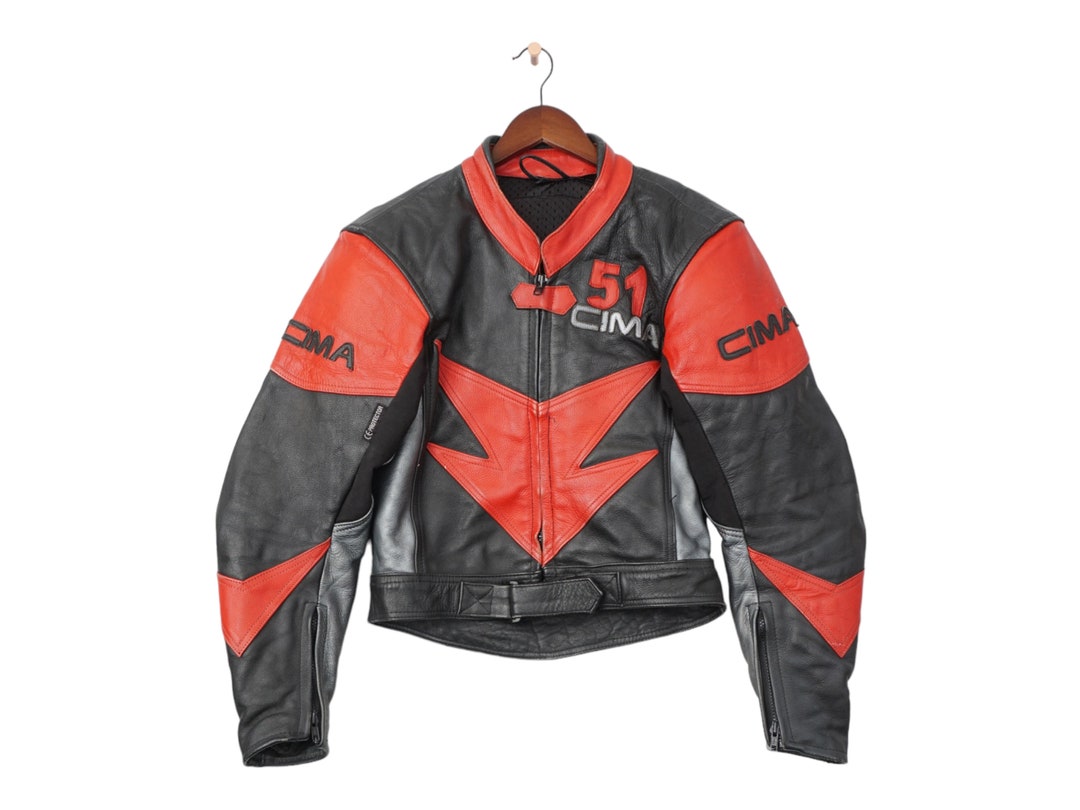 Vintage Cima Motorbike Leather Jacket Size XS-S - Etsy