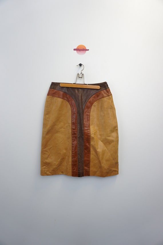 Vintage Oldschool 80s 90s Leder Leather Skirt Rock | Etsy