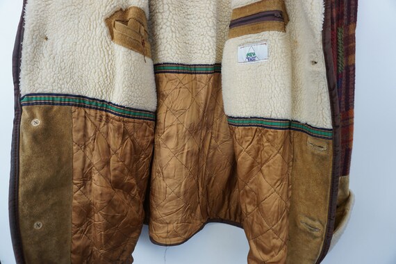 Rare Vintage Navajo Aztec Leather Jacket Size XL - Gem
