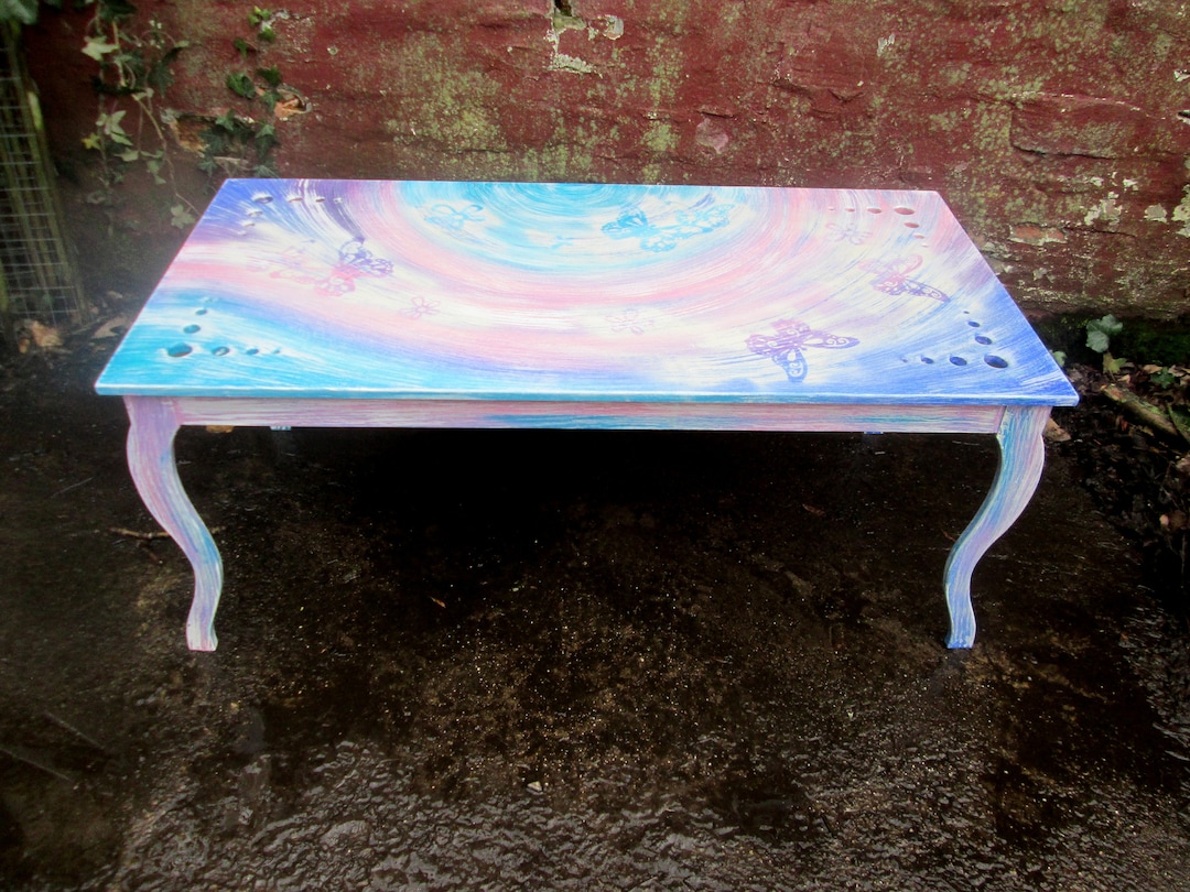 Couchtisch Kindertisch boho bunt Schmetterlinge vintage - Etsy.de