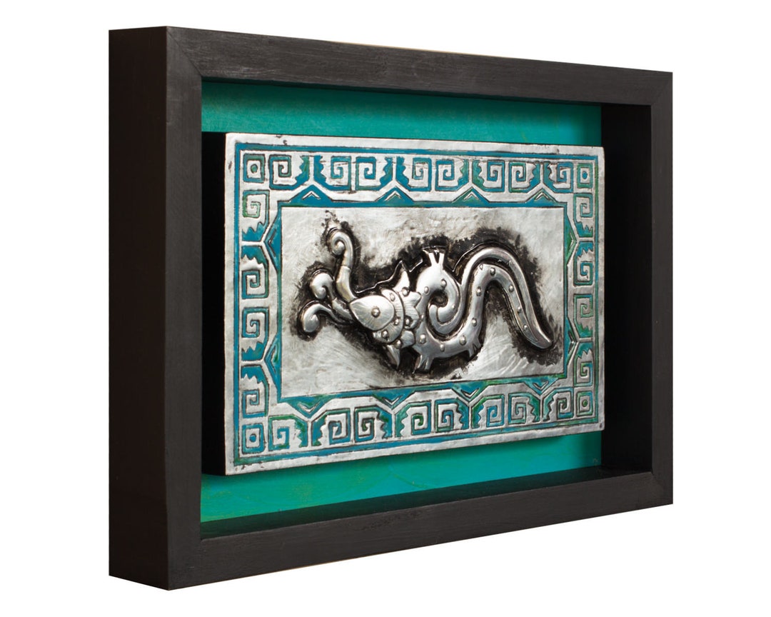 Aztec Snail. Embossed in Aluminium. Metal Embossing. Aztec - Etsy