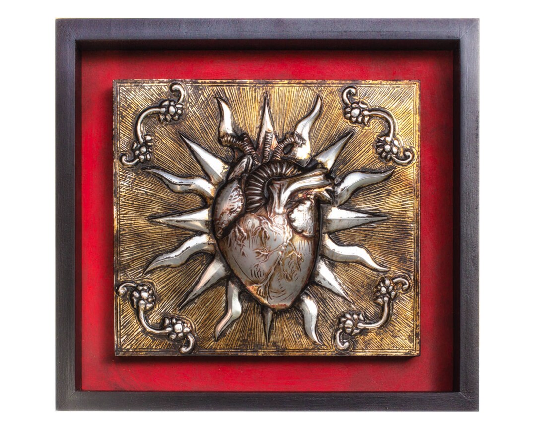 Heart. Embossed in Aluminum. Metal Embossing. Heart - Etsy