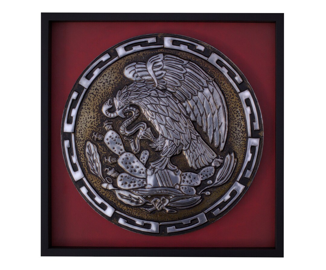 Mexican National Shield. Mexico. Metal Embossing. Aztec. Aztec Culture ...