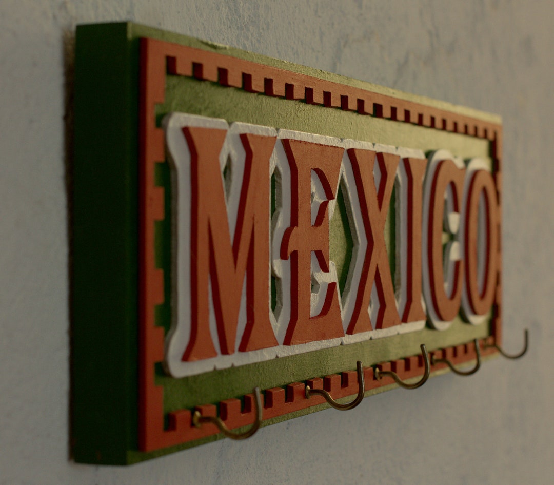 MEXICO Tricolor Key Holder. - Etsy