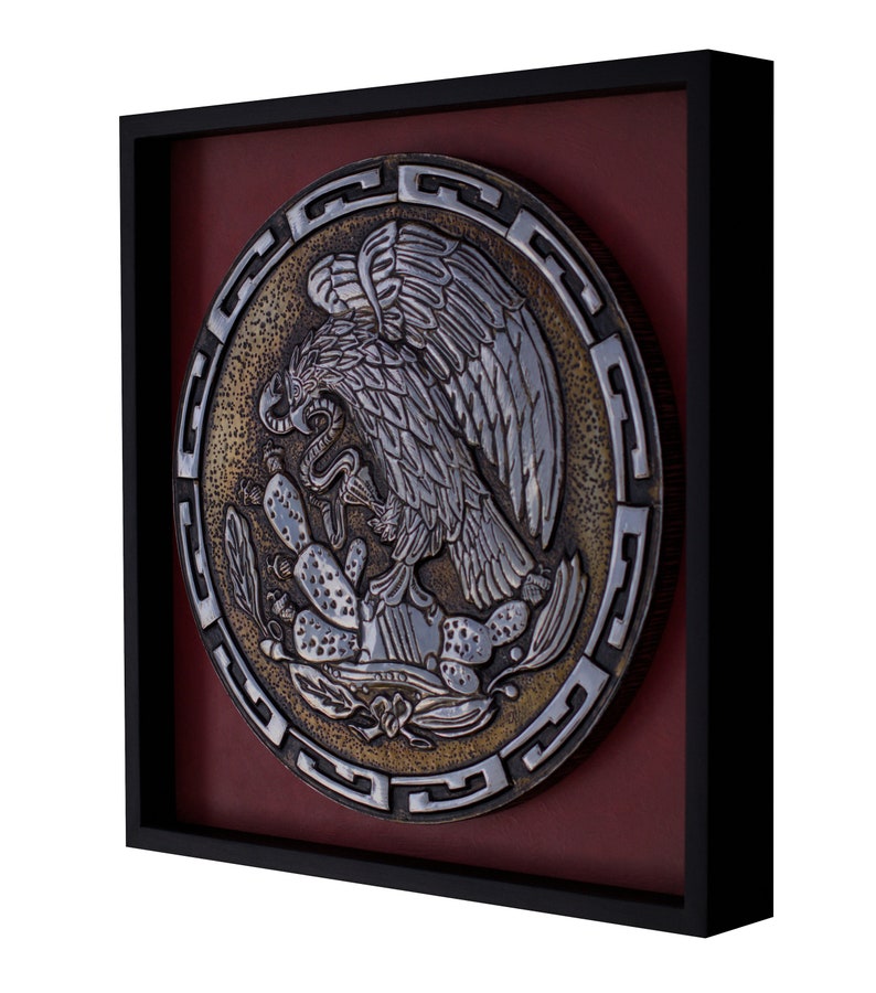Escudo Nacional Mexicano. México. Metal Embossing. Azteca. - Etsy