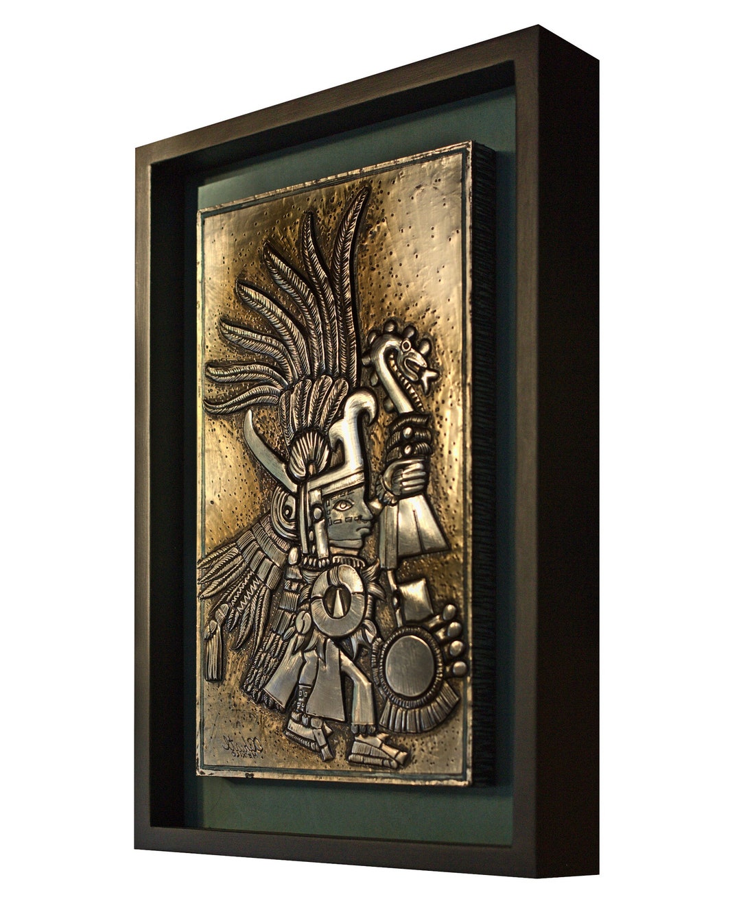 Huitzilopóchtli. Left-handed Hummingbird. Aluminum Embossing. Metal ...