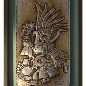 Huitzilopóchtli. Left-handed Hummingbird. Aluminum Embossing. Metal ...