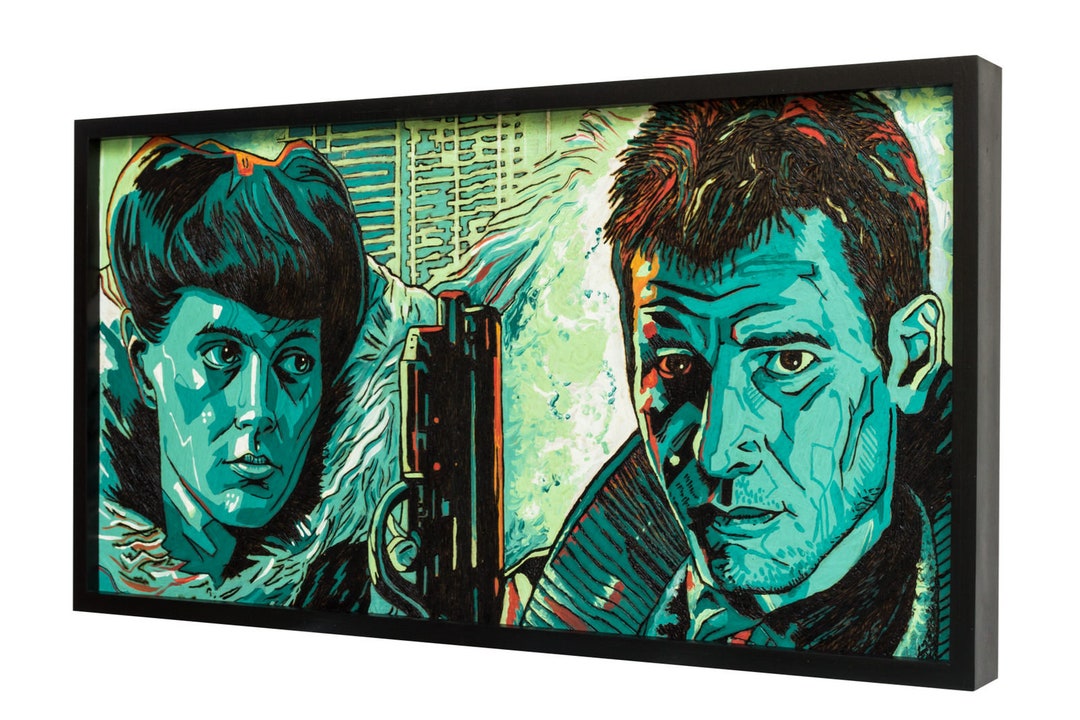 Blade Runner. Rick Deckard and Rachael. Decorative Painting. Pyrography ...