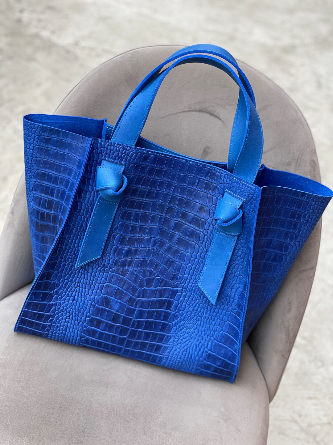 Totes, Turquoise Tote Bag, Genuine Leather Bag, Unique Bag, Chic Bag ...