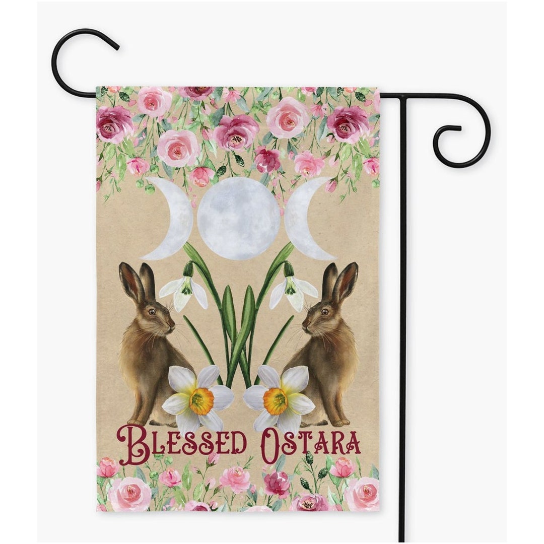 Ostara Garden Flag Ostara Decor Ostara Altar Decor Wiccan Decor Witchy ...