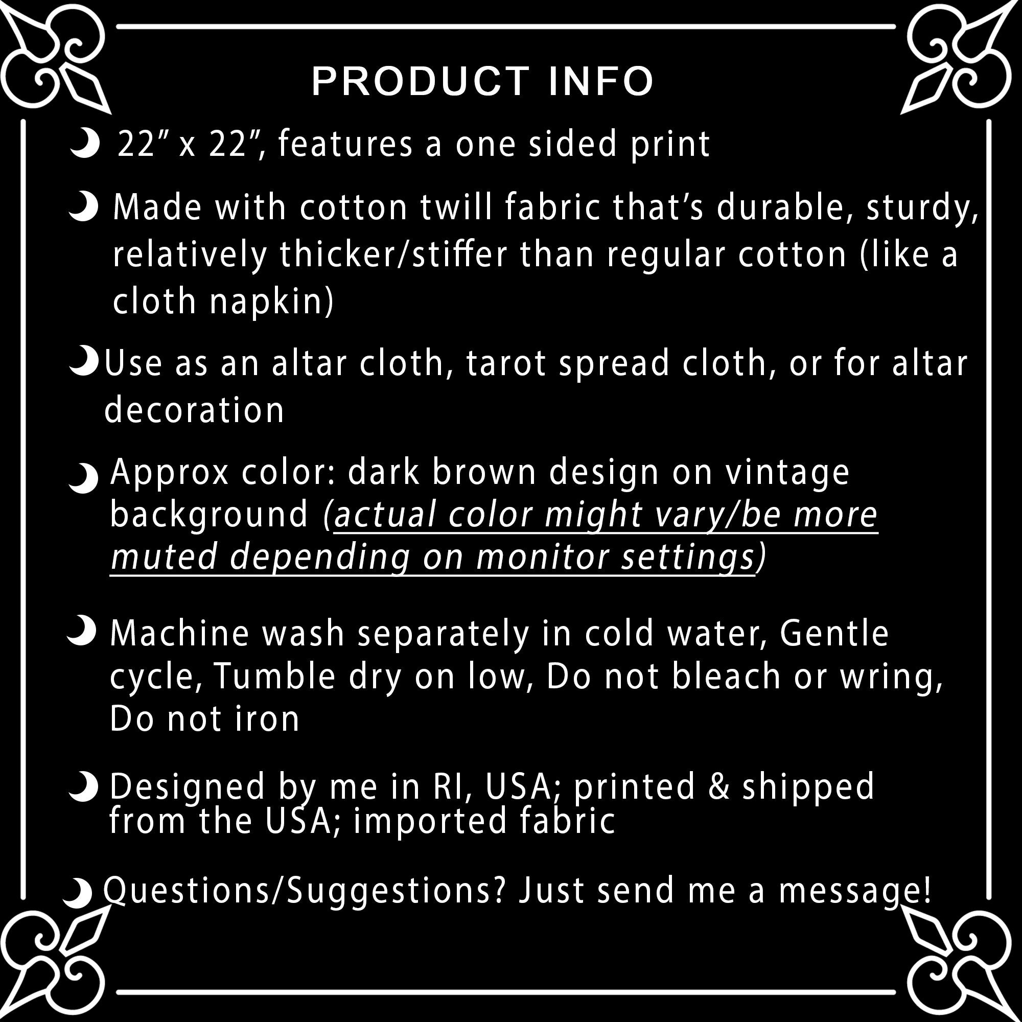 Altar Cloth Alter Cloth Tarot Cloth Tarot Cloth for Spread Tarot ...