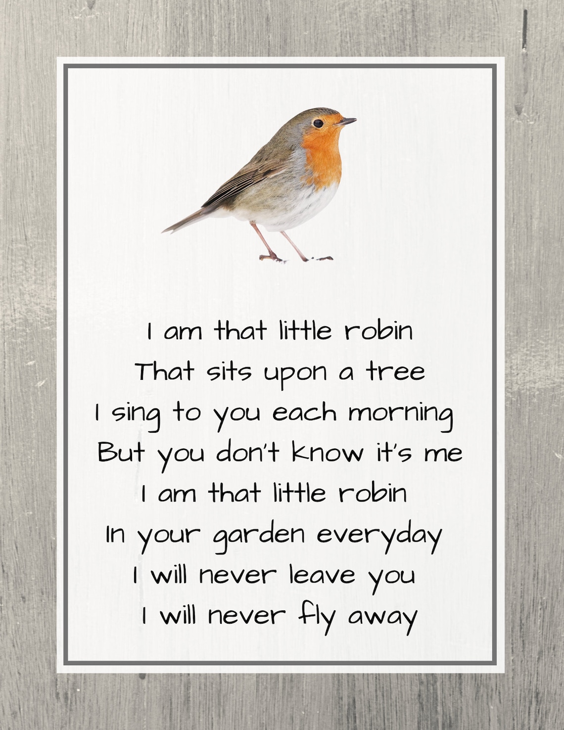 Robin A4 Framed Print - Etsy UK