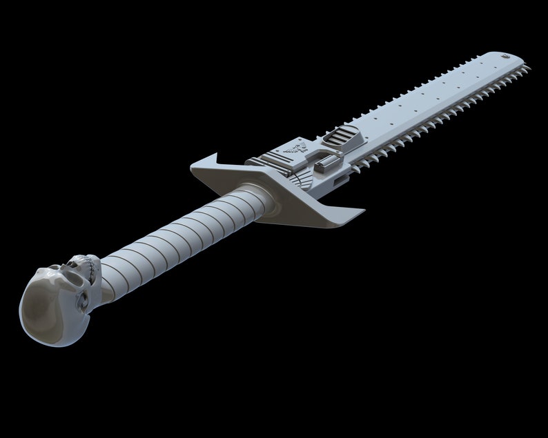 Two Handed Chainsword 3D Print Files - Etsy