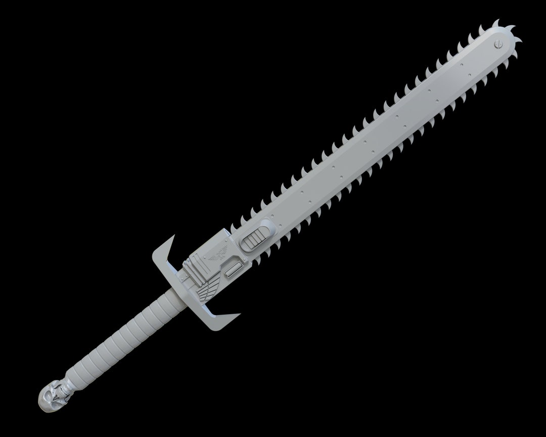 Two Handed Chainsword 3D Print Files - Etsy