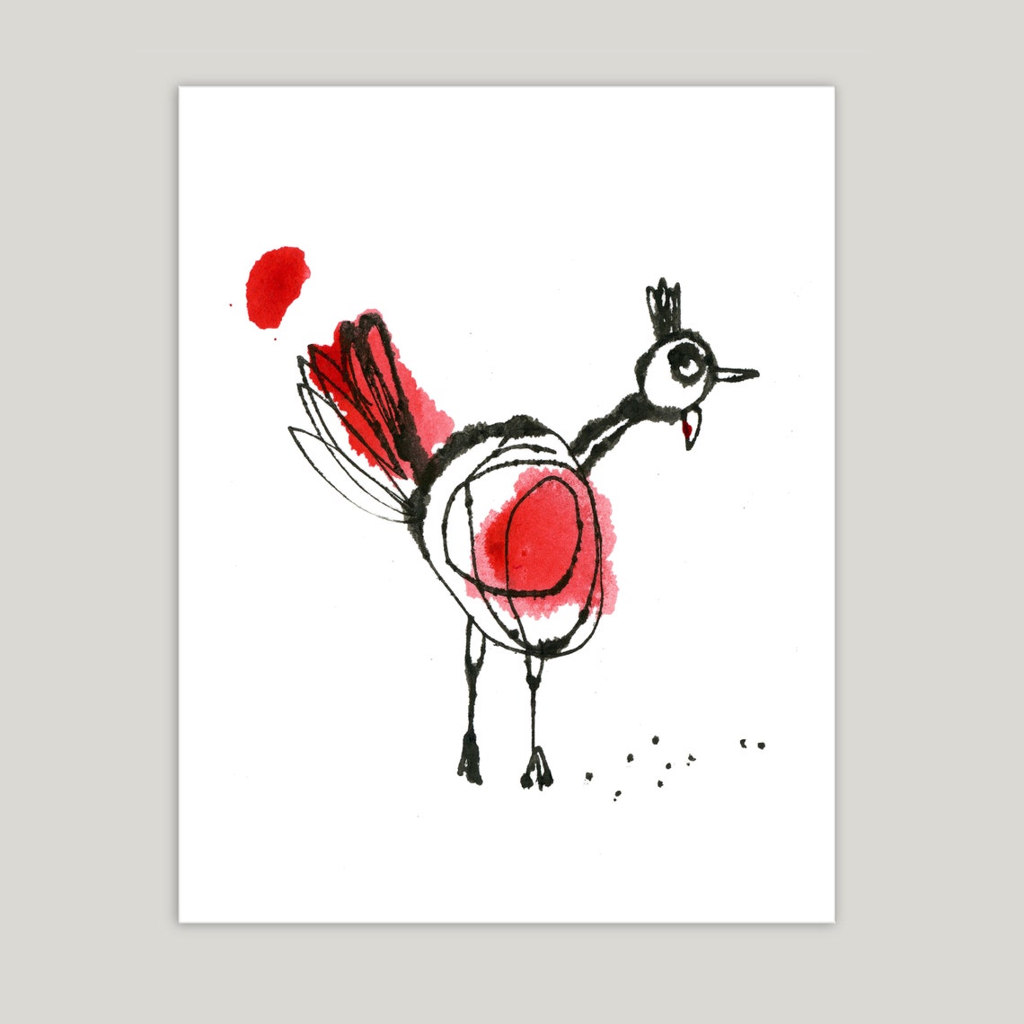 Funny Chicken Art Digital Download Kitchen Art Whimsical - Etsy