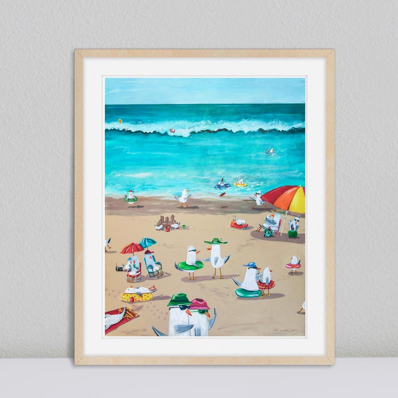 Whimsical Beach Art - Etsy