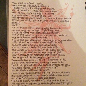 Personalised Poems for Any Occasion - Etsy