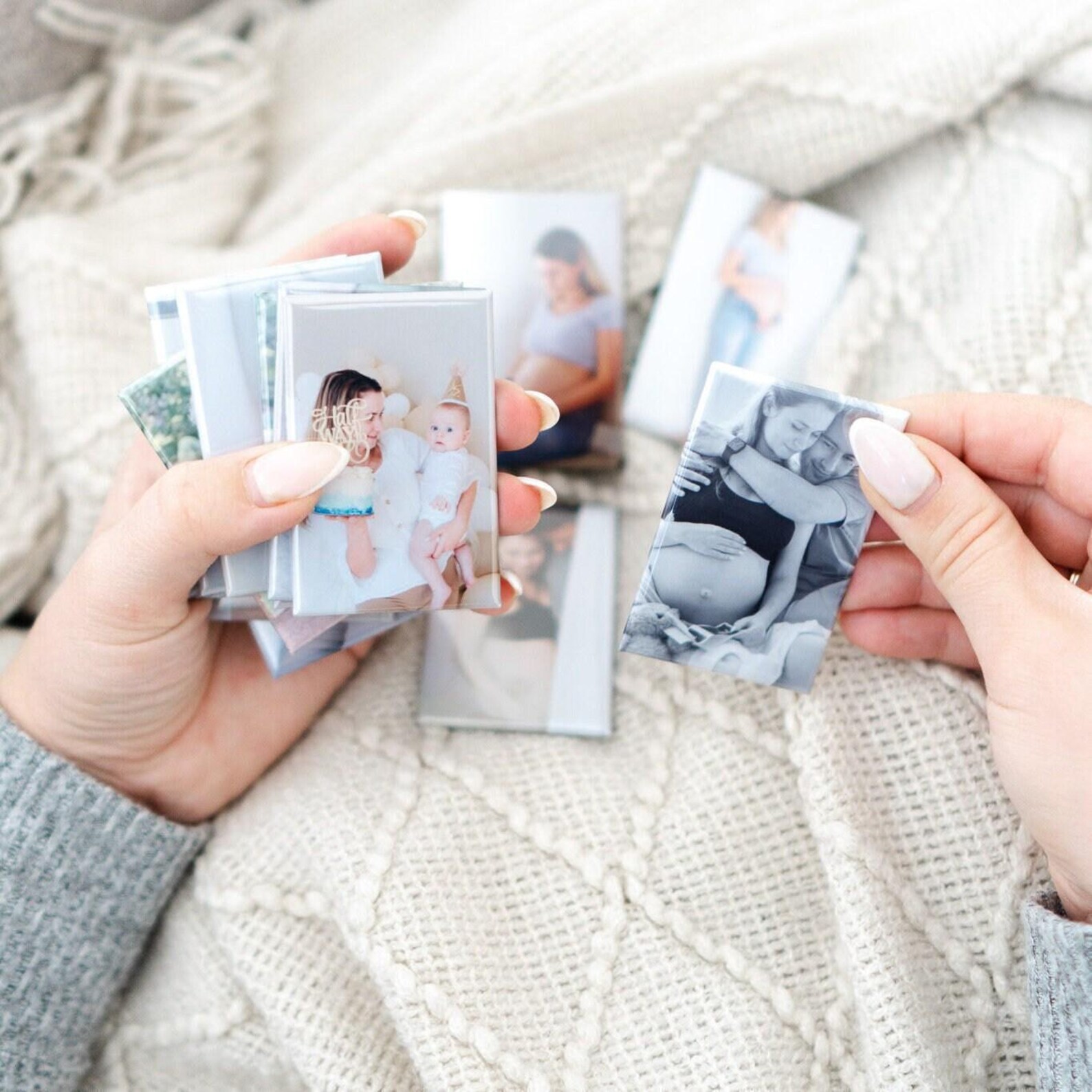Family Photo Button Magnets for Fridge Personalized Gift for Mom ...