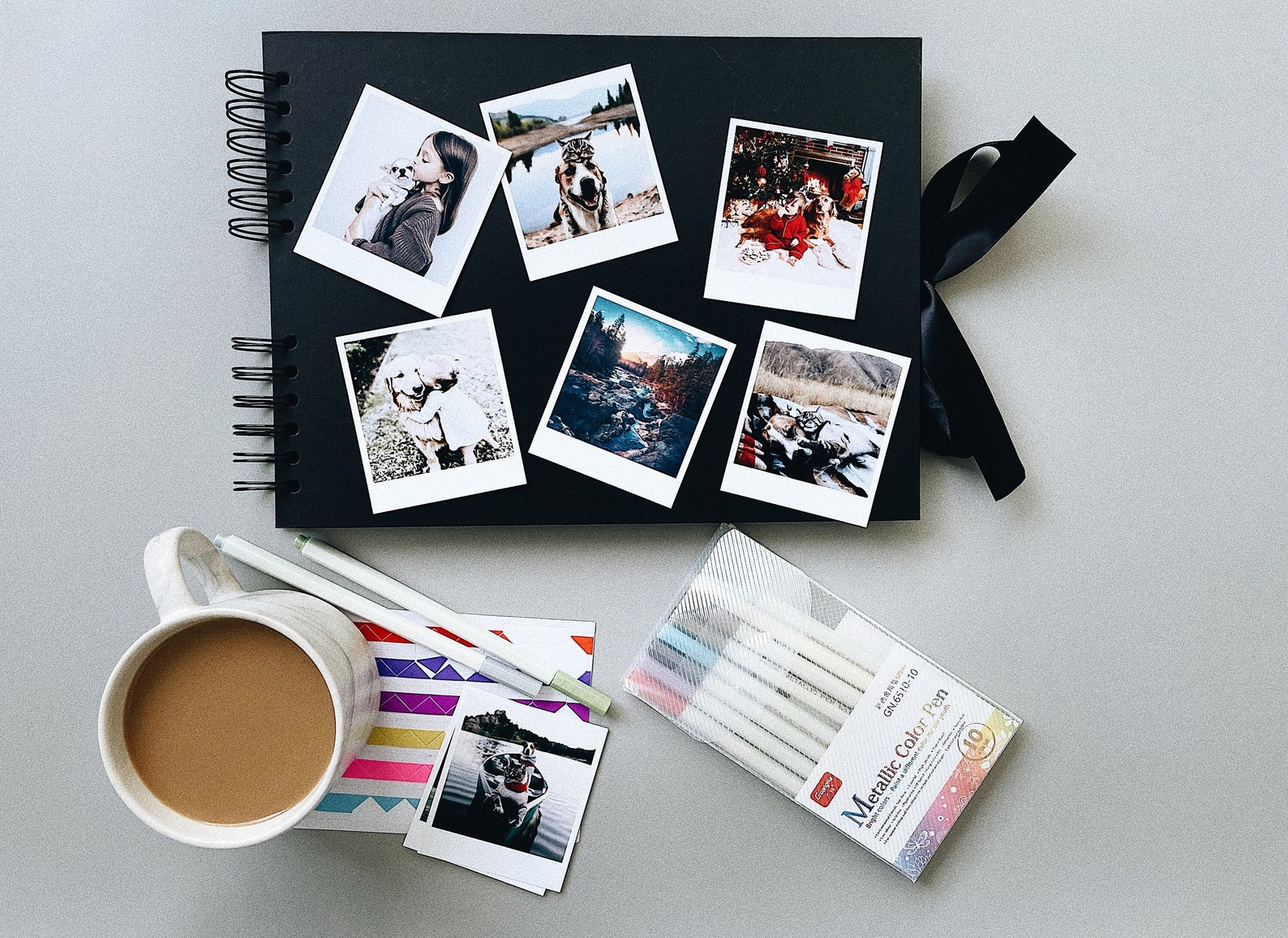 Scrapbook With 80 Black Pages Personalized Photo Included - Etsy