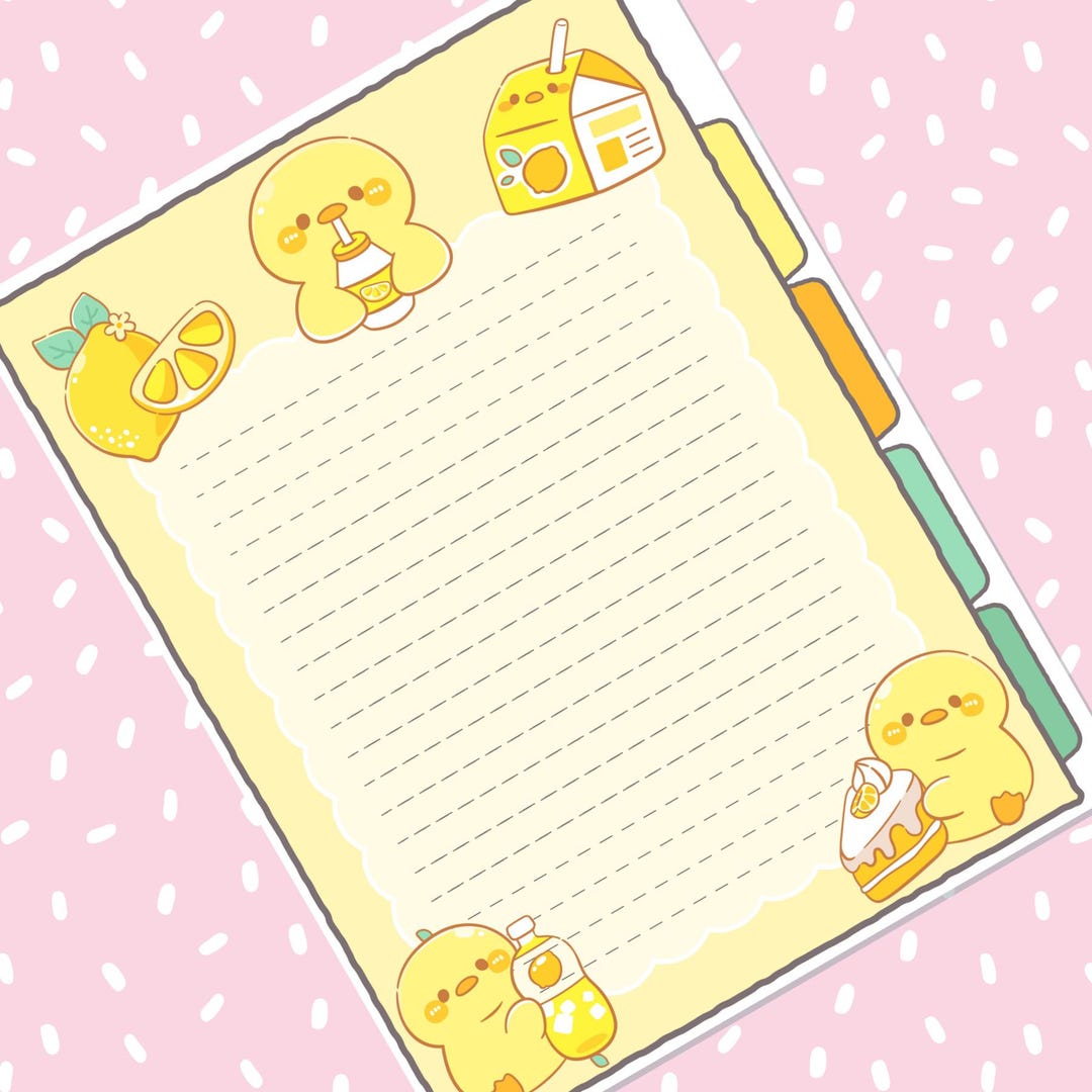 Note Pad Printable, Chicky Chicken, Kawaii Cute, Coquette, Stationary ...
