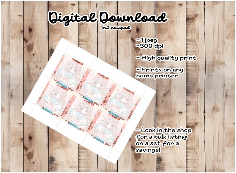 Note Pad Printable, Sailor, Kawaii Cute, Coquette, Stationary Printable ...