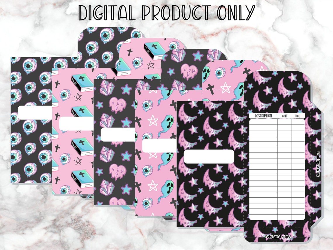 Cash Envelope Printable Creepy Cute Money Envelopes - Etsy